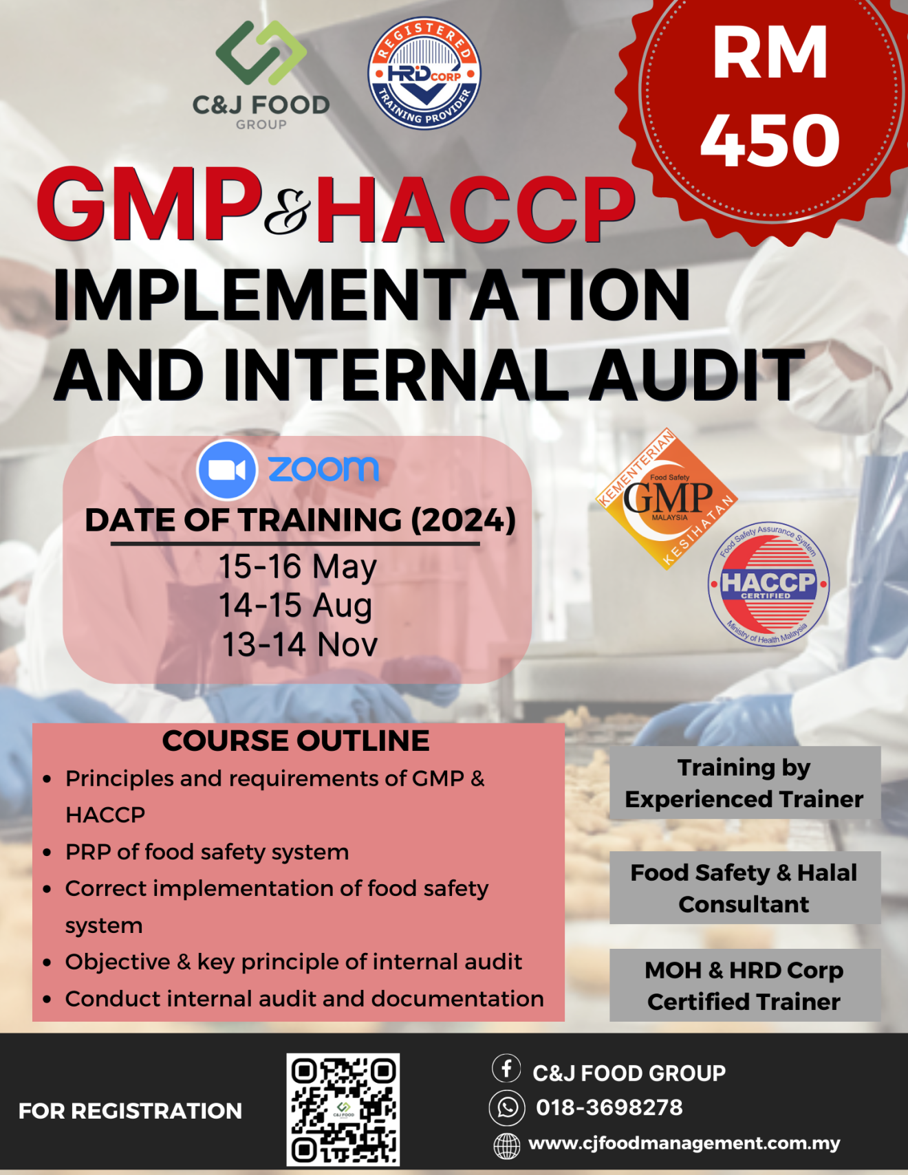 GMP HACCP IMPLEMENTATION & INTERNAL AUDIT TRAINING | C&J Food Management