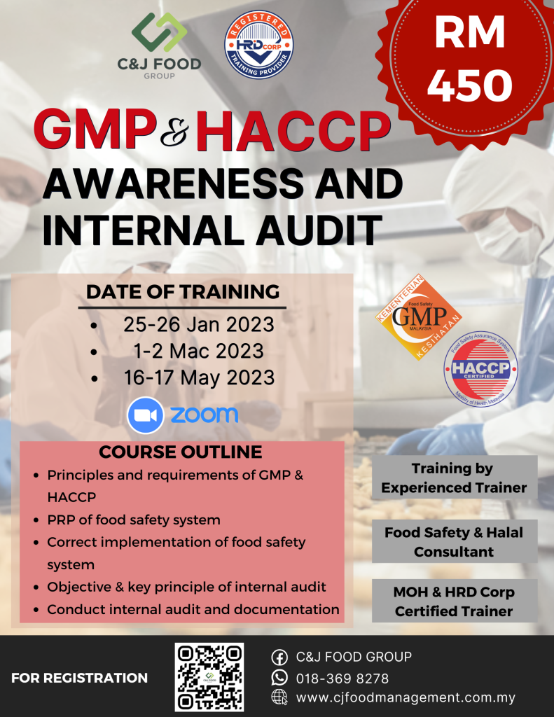 GMP & HACCP AWARENESS & INTERNAL AUDIT TRAINING | C&J Food Management