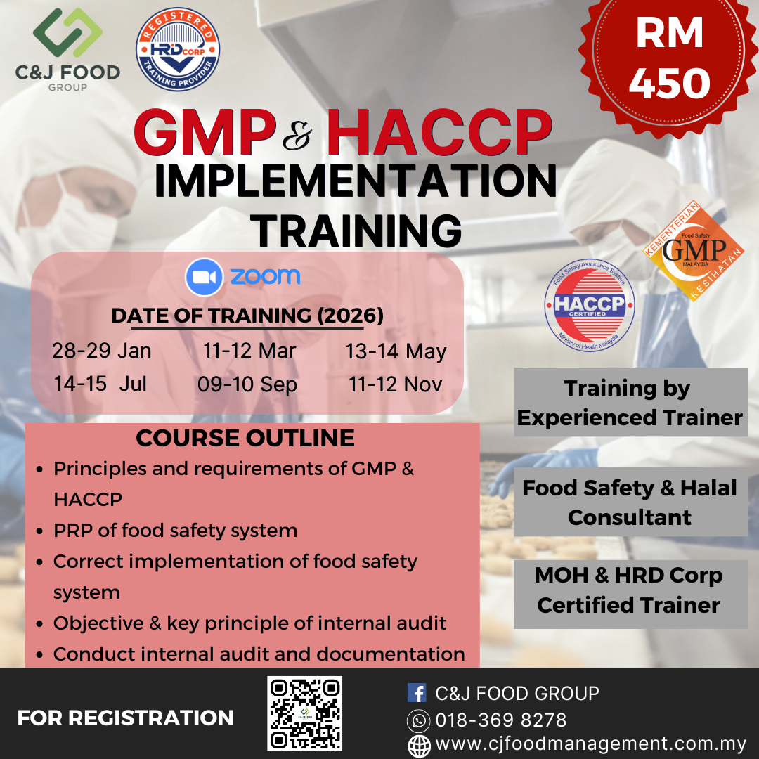 GMP HACCP IMPLEMENTATION TRAINING | C&J Food Management