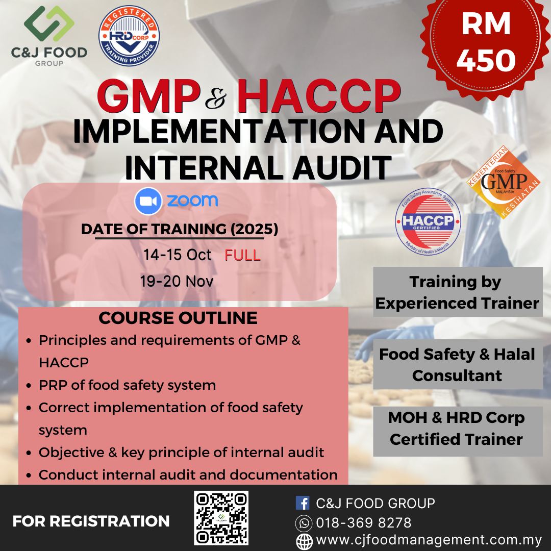 GMP HACCP IMPLEMENTATION & INTERNAL AUDIT TRAINING | C&J Food Management