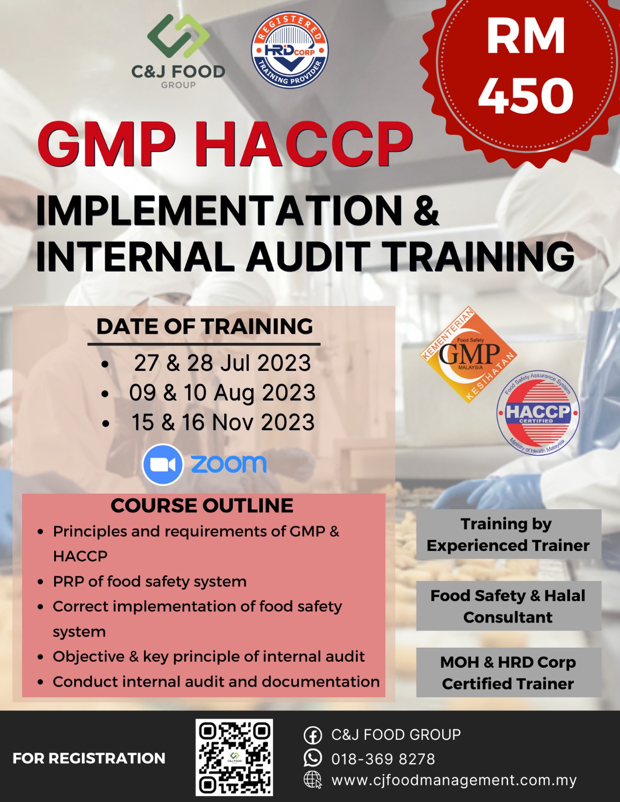 GMP HACCP IMPLEMENTATION & INTERNAL AUDIT TRAINING | C&J Food Management